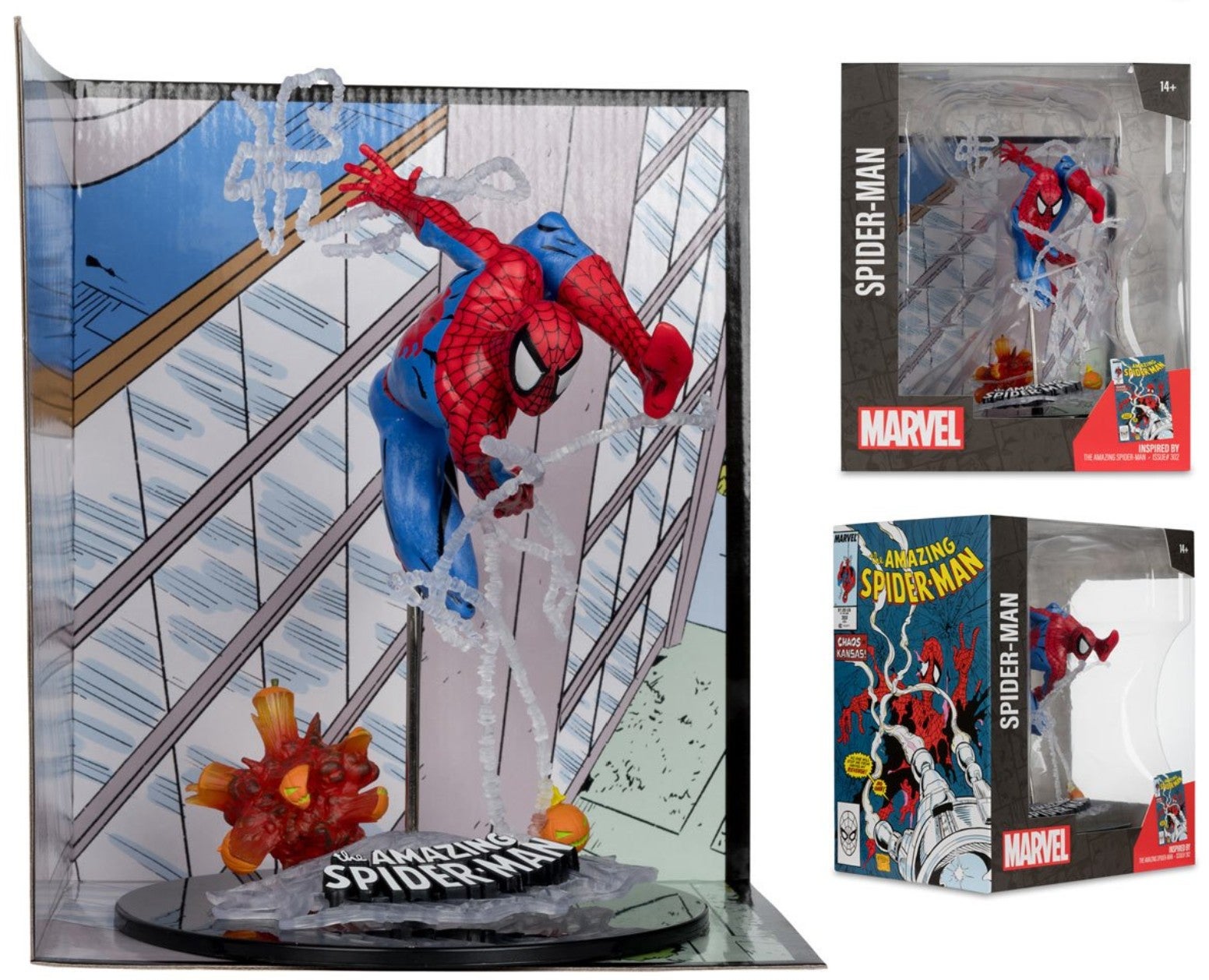 McFarlane Spider-Man Amazing Spider-Man #302 1:10 Scale Posed Figure ...